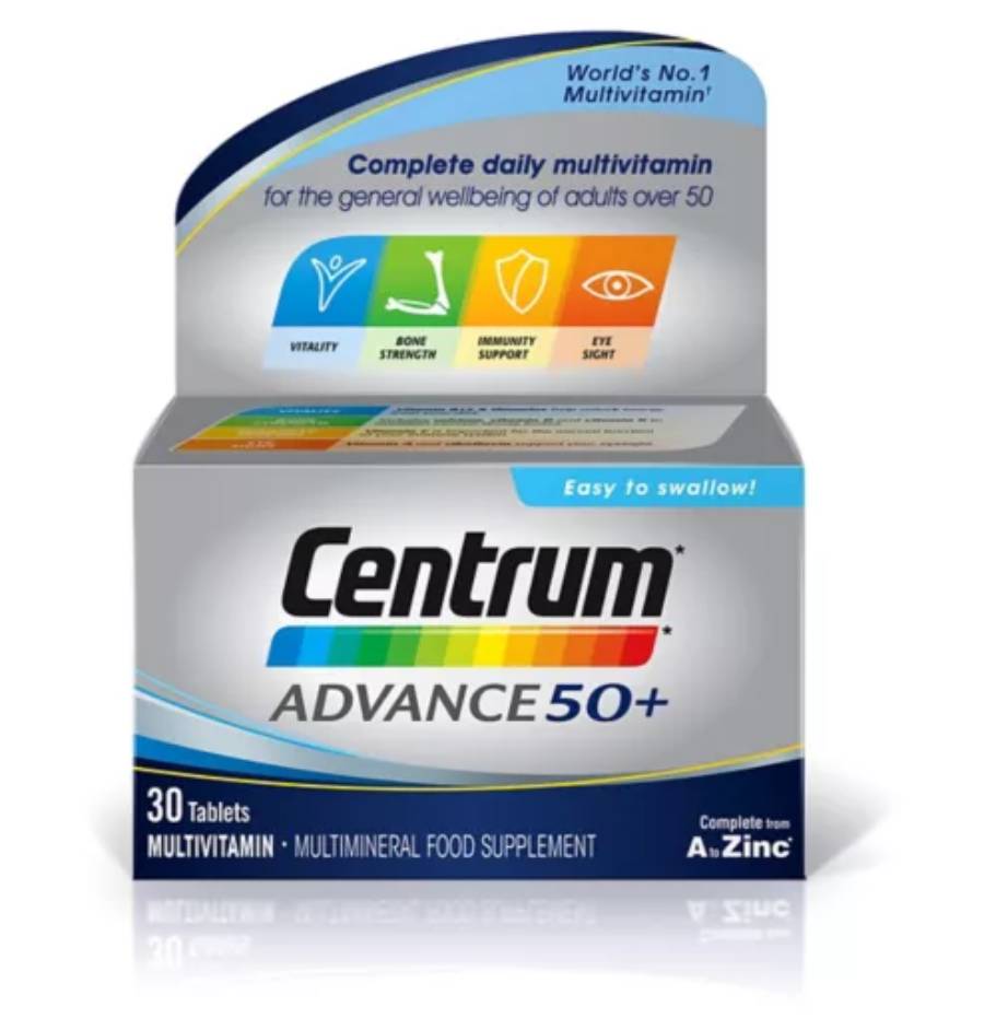 Centrum Advance 50+ Multivitamins & Minerals – 30 Tablets – MiliiMart